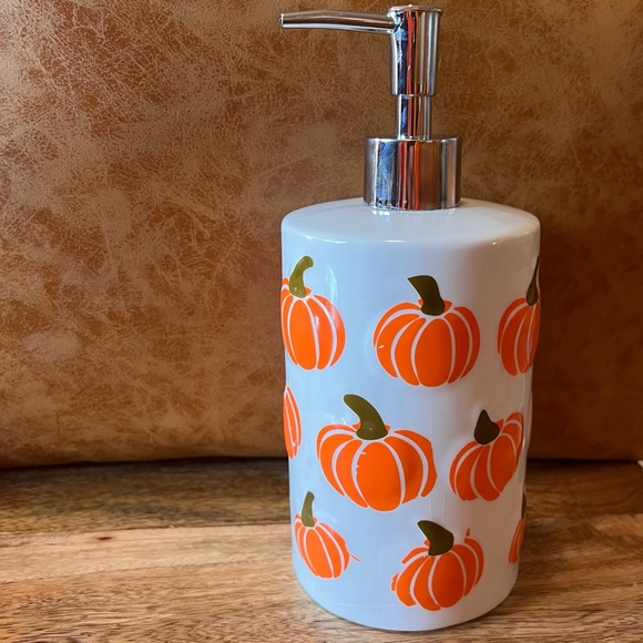 None | Bath | 2 For 5 Seasonal Fall Ceramic Liquid Soap Dispenser With ...